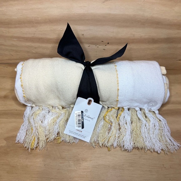 Hearth & Hand | Bedding | Hearth Hand Neutral Wide Stripe Throw Blanket ...